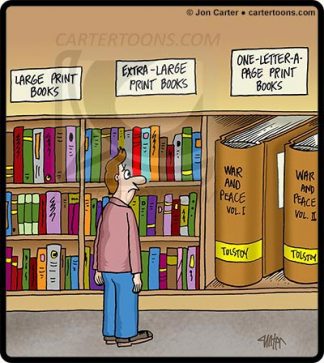 Extremely Large Print Books - Cartertoons